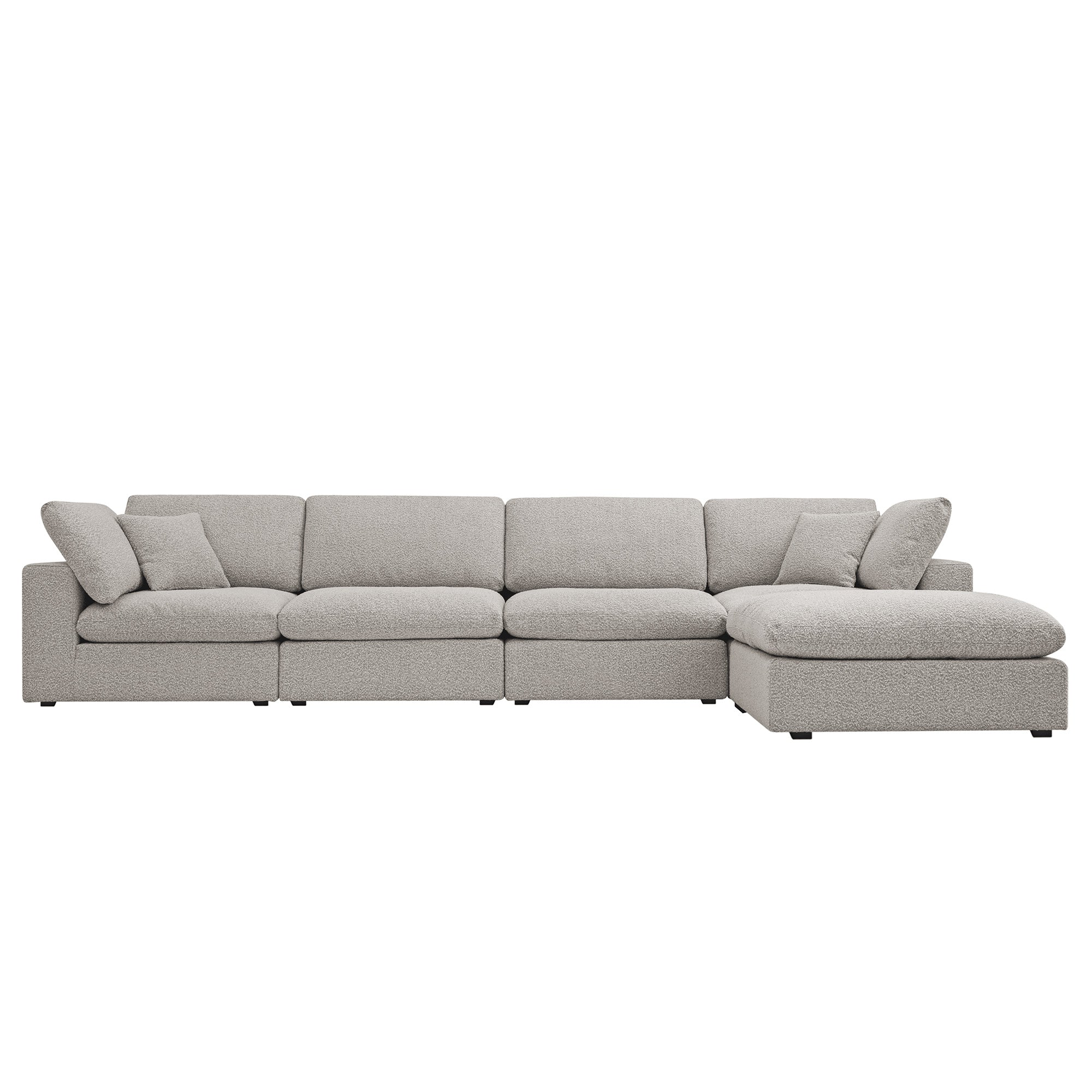 Sola Modular 4 Piece Chaise Corner Sofa With Feather Cushions | Luxury ...