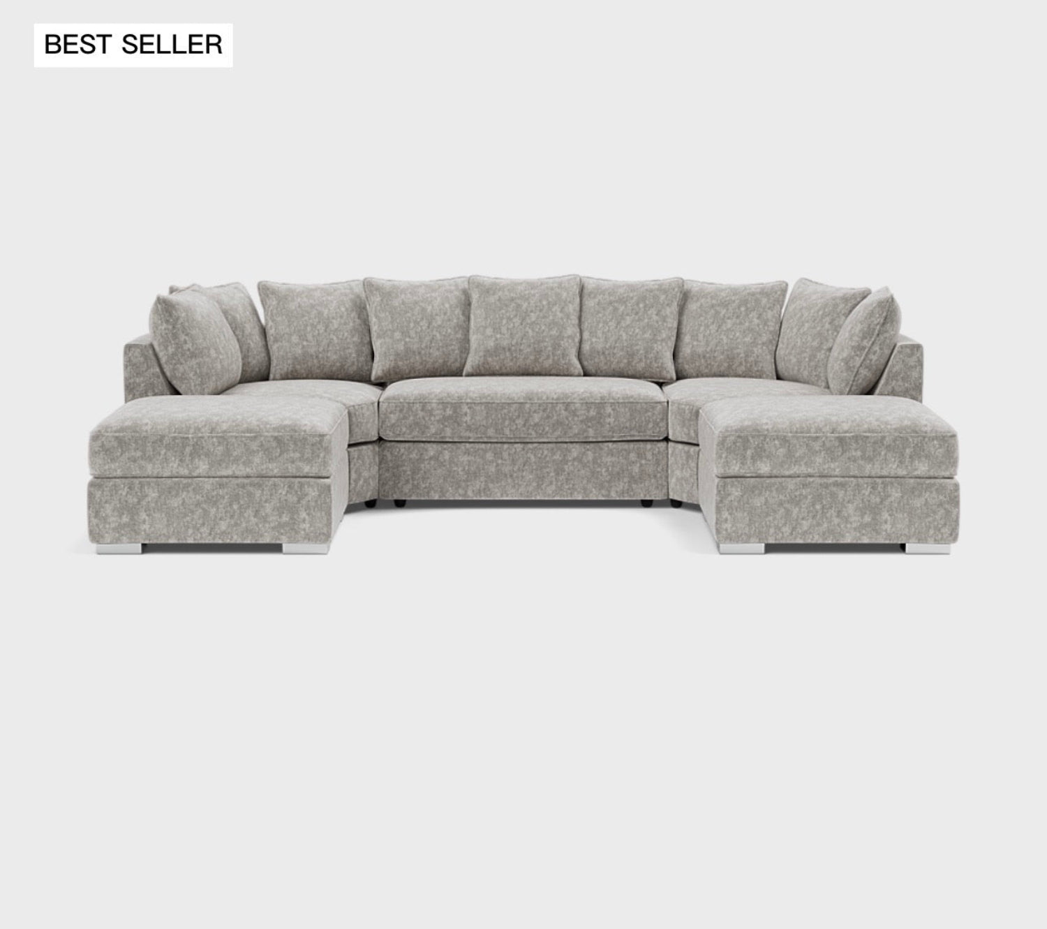 Micro U Shape Luxe Chenille Sofa- Truffle | Luxury Handmade Sofas ...